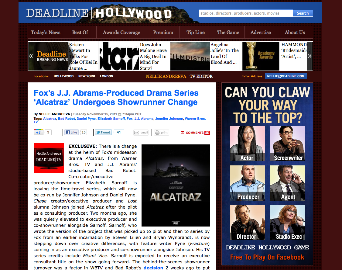 Alcatraz Poster (FOX) | Patrick Sarni